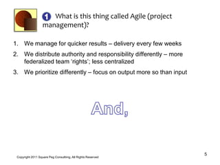 Agile 103 - the three big questions | PPT