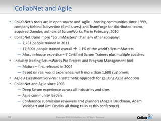 Agile 2012 Conference briefing deck for Analyst and Press | PPT