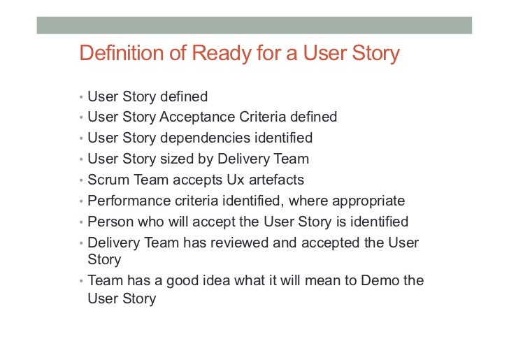 Agile Definition Of Done Checklist For User Story Sprint