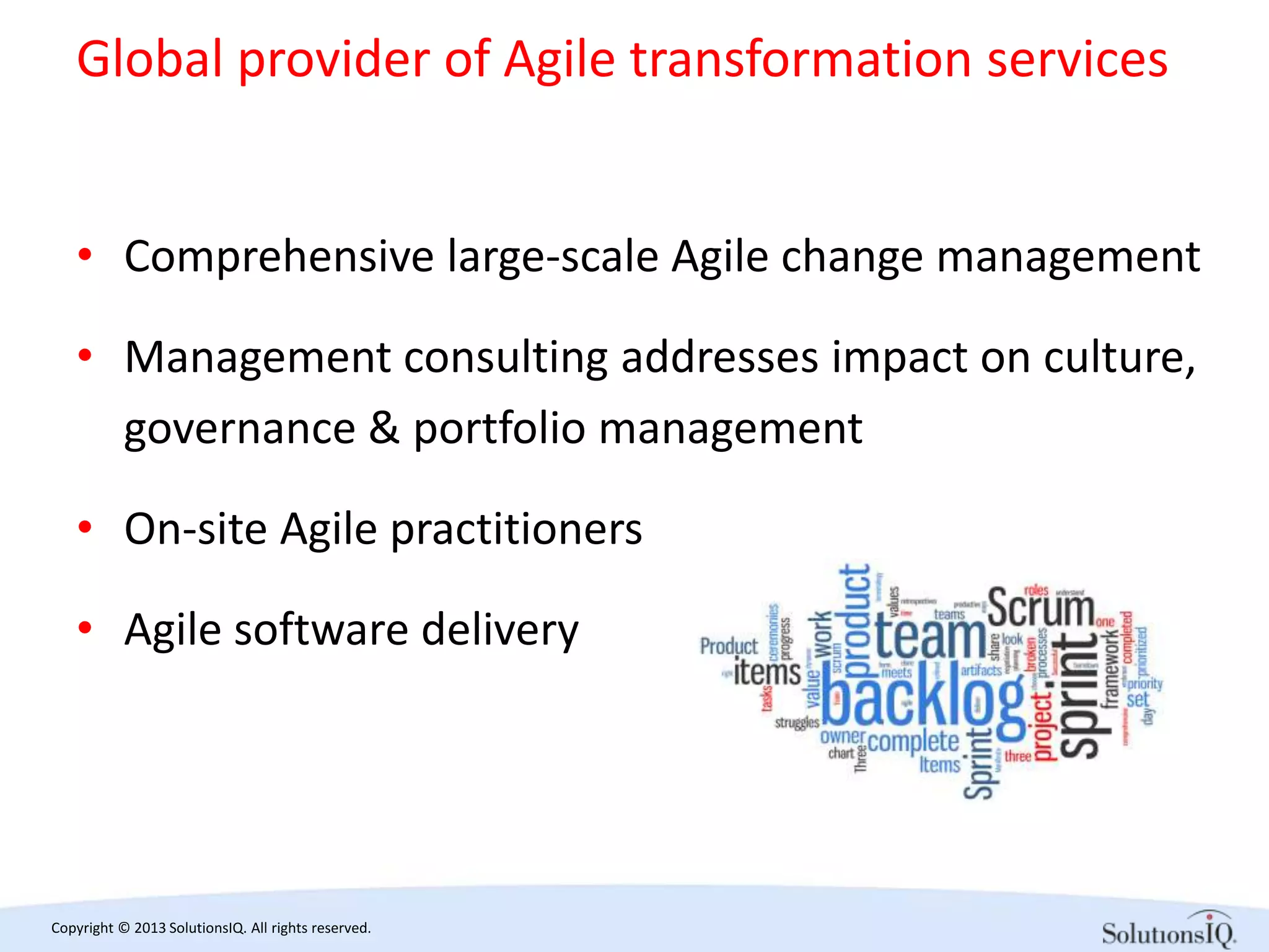 Agile2013 Briefing Deck | PPTX | Computer Software and Applications | Computing