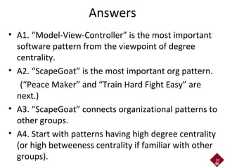 Agile2014: Network Analysis for Software Patterns including ...