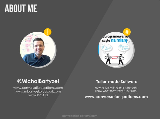 [Agile2014] Conversation Patterns for Software Professionals | PPT