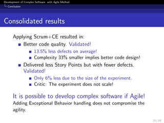 Agile2015 short paper presentation: Development of Complex Software ...