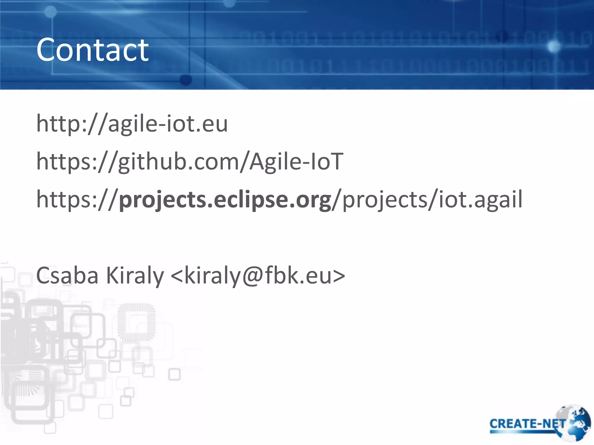 AGILE: Building the Open Gateway for IoT | PPT