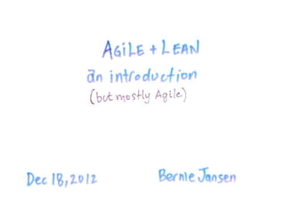 Agile and lean, an introduction | PPTX