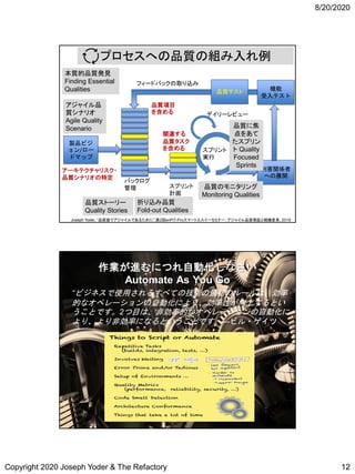 Joseph W. Yoder, Being Agile about Quality | PDF