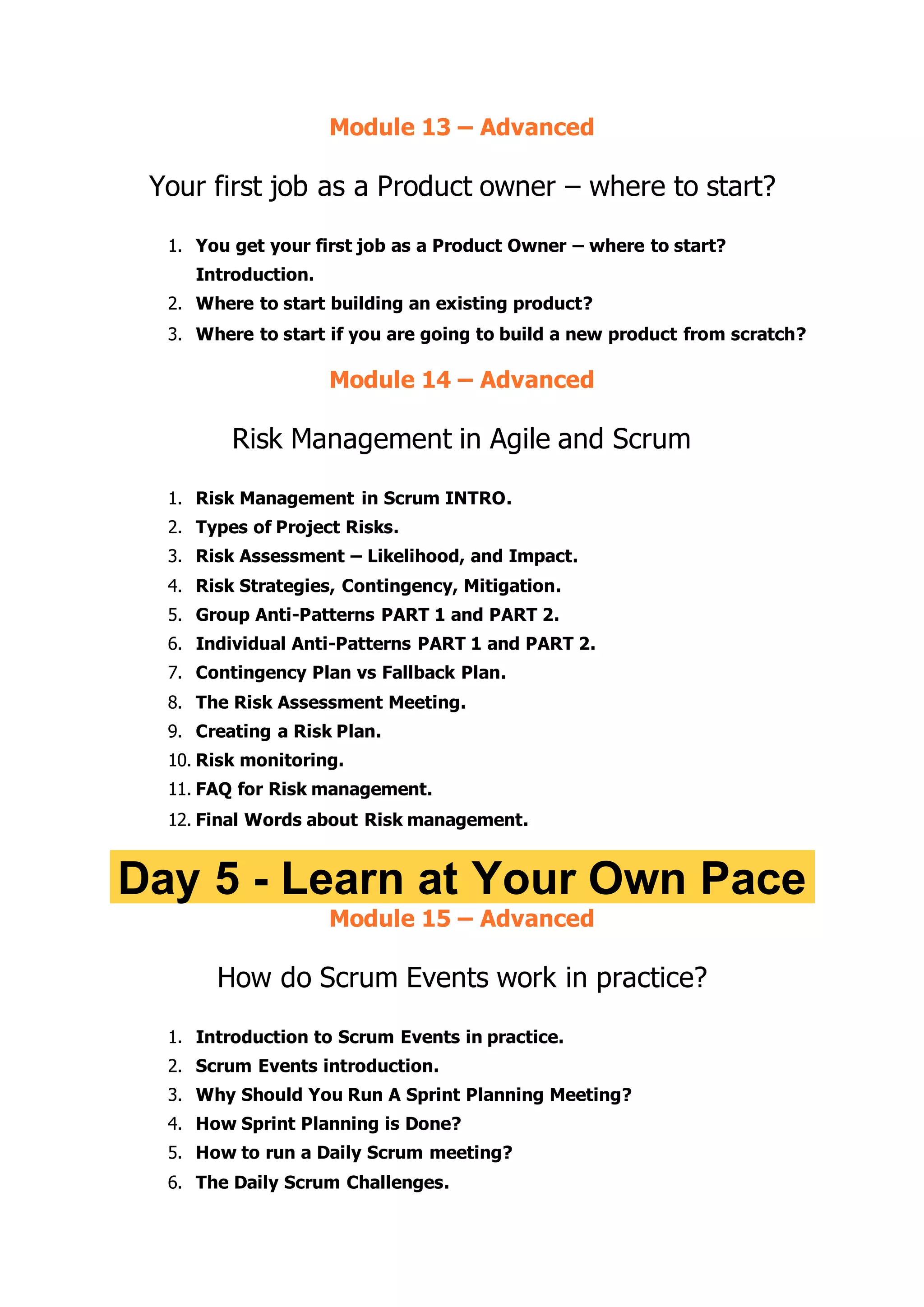 Agile and scrum masterclass | PDF