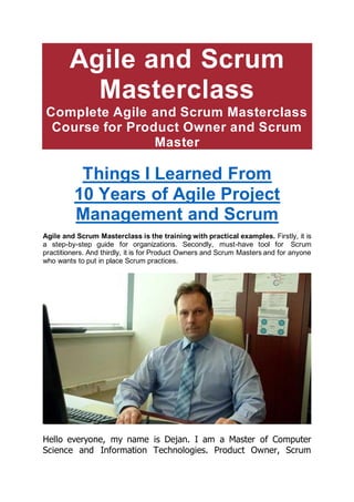 Agile and scrum masterclass | PDF
