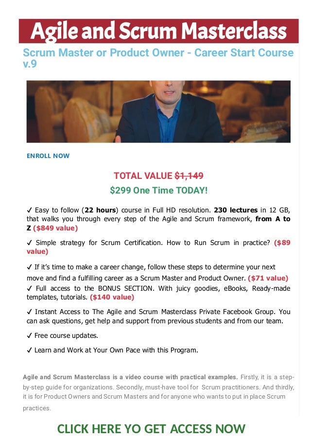 Agile and Scrum Masterclass | PDF