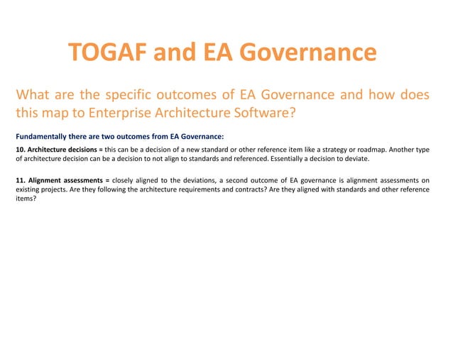 TOGAF and EA Governance | PPT