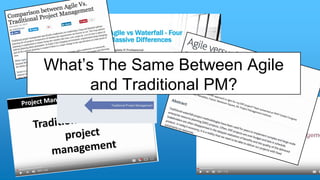Agile and Traditional Project Management | PPT