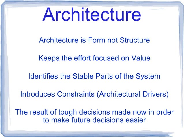 Applying Agile Values to Enterprise Architecture | PPT