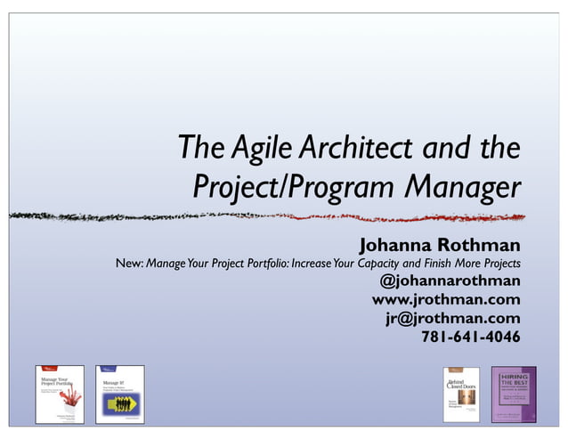 Agile architecture.and.programmanager | PPT