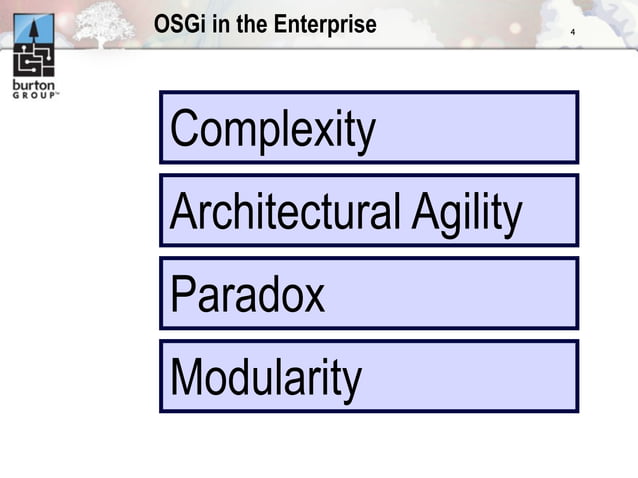 OSGi in the Enterprise: Agility, Modularity, and Architecture's Paradox ...