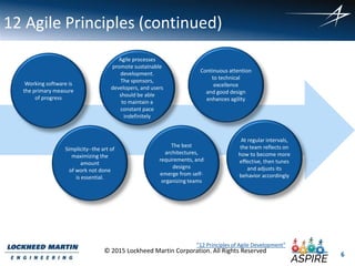 Enterprise Agile at Lockheed Martin - 4th February 2014 | PPT