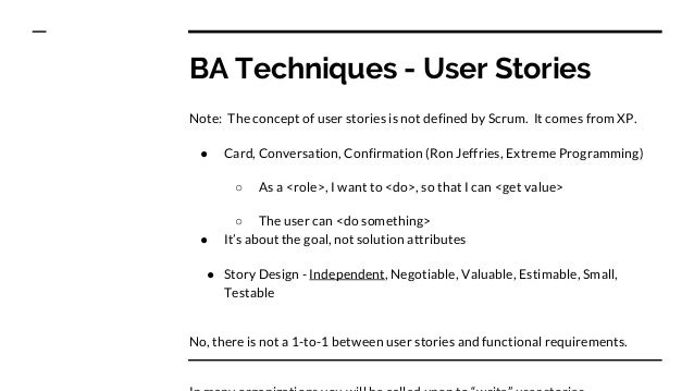 The Role of the BA in Agile Software Development