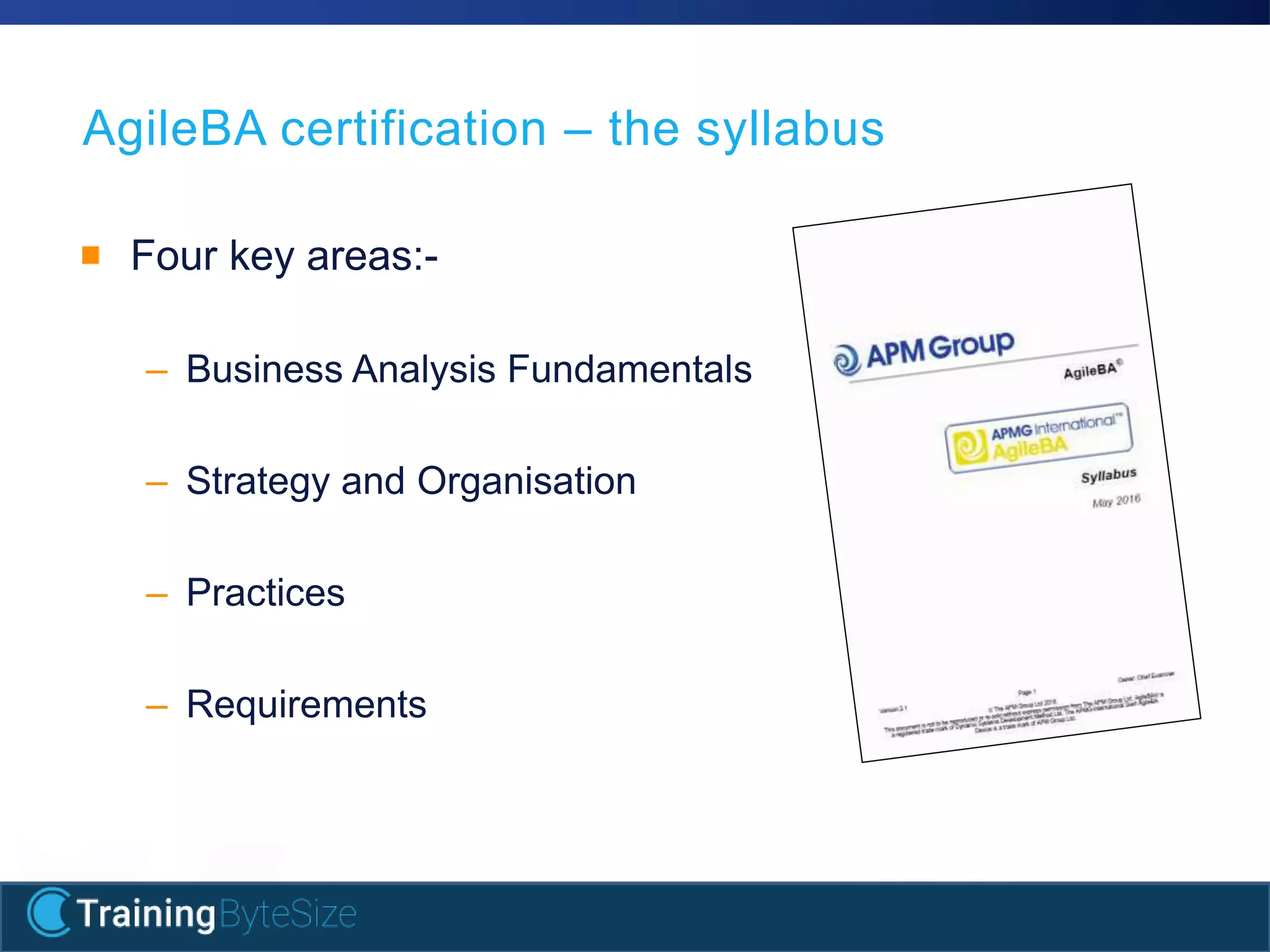 AgileBA introduction and certification options | PPT