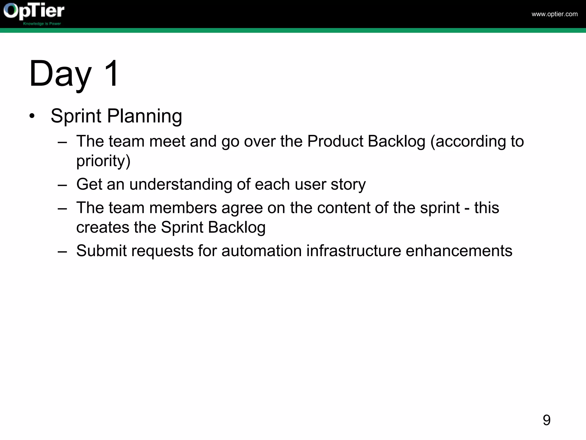 The lifecycle of an agile sprint | PPT