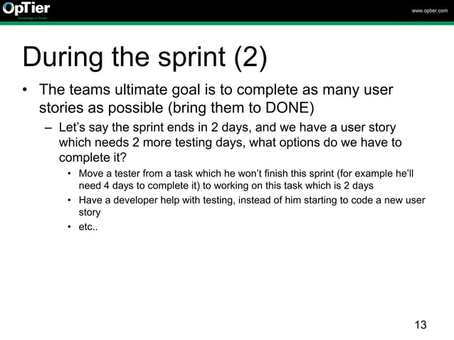 The lifecycle of an agile sprint | PPT