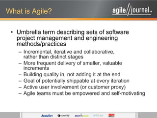 Agile Comes to You (Mironov, Bellevue) | PPT