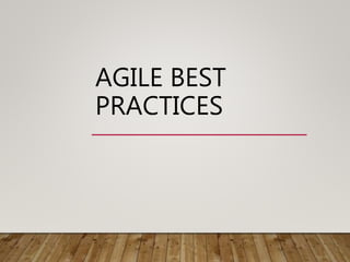 Agile best practices | PPT