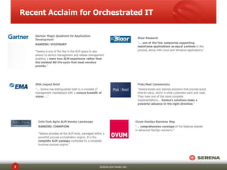 Serena Launch Briefing: Online Agile Enterprise | PPTX | Cloud Computing | Internet