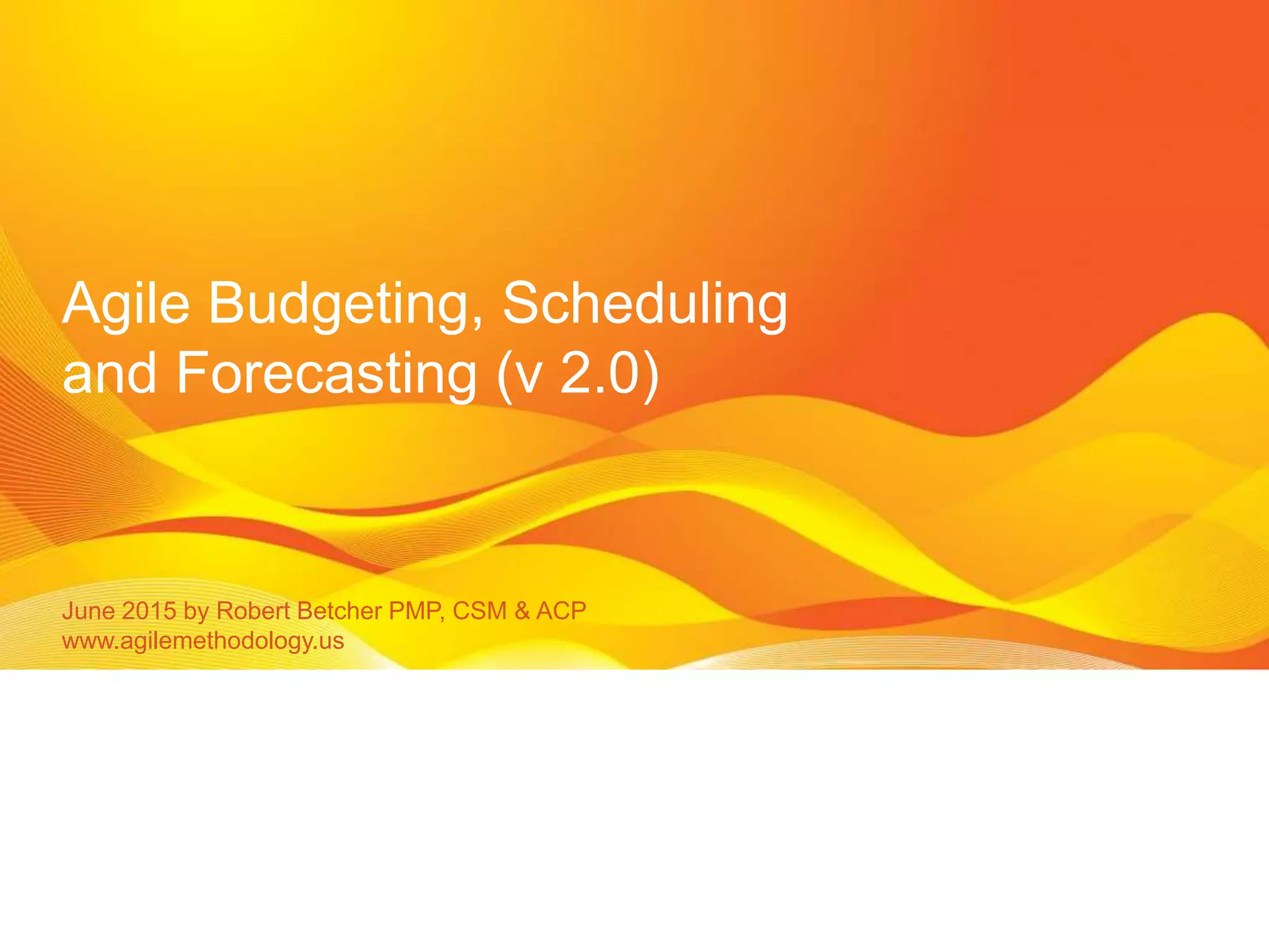 Agile Budgeting and Forecasting | PPT