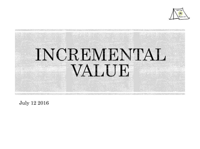 Agile camp2017 incremental value | PPT