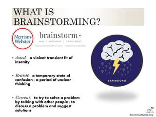 Agile Camp 2018 - Question Storming | PPTX | Technology & Computing