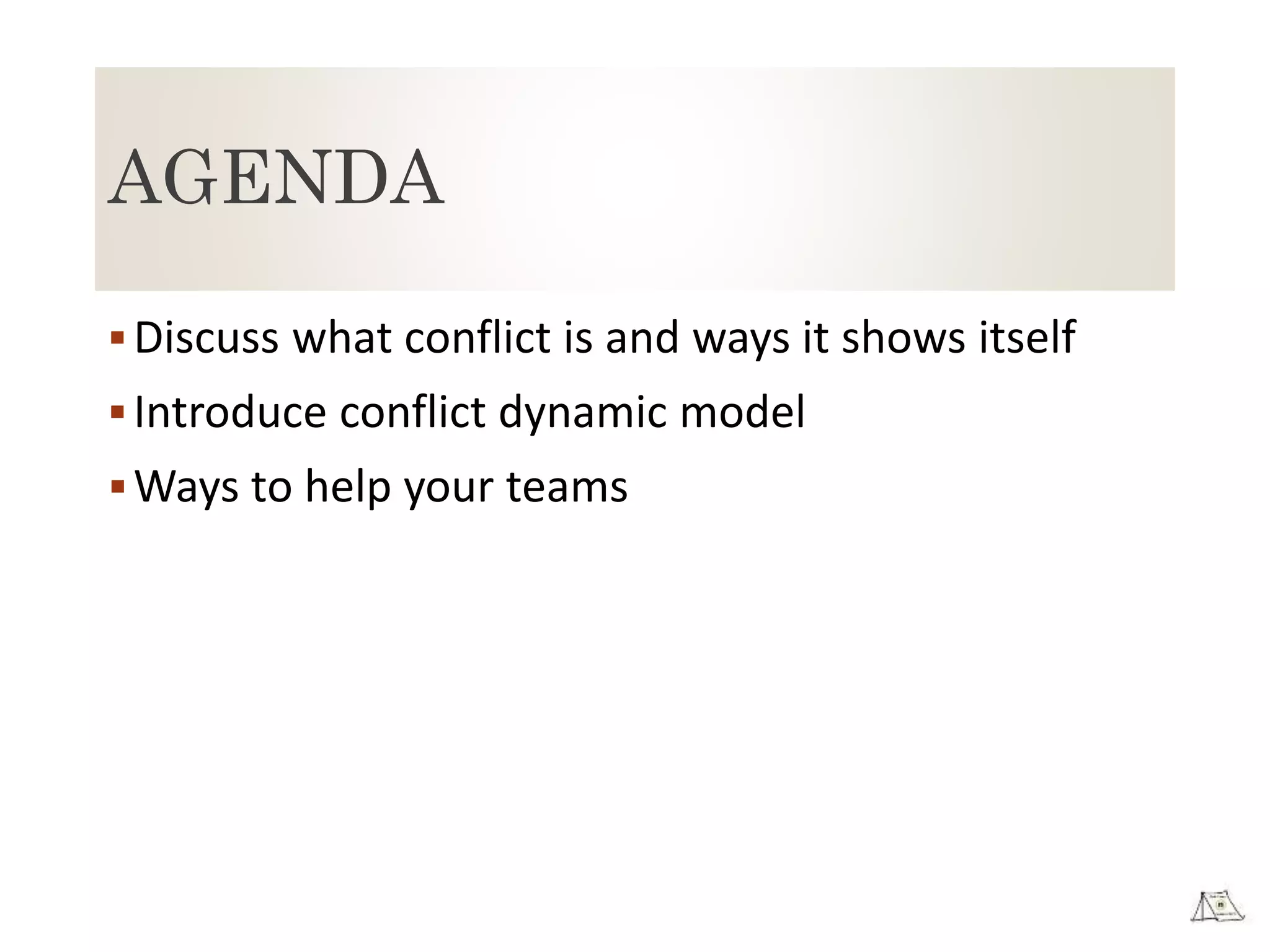 Agile camp conflict | PPTX
