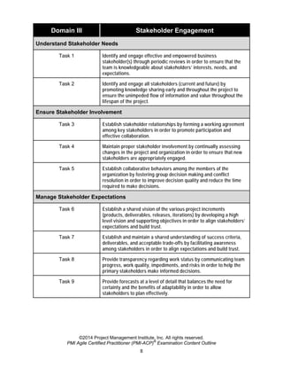 Agile certified exam outline | PDF
