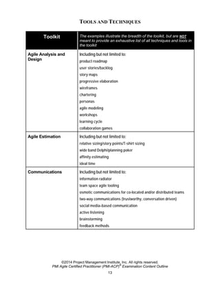 Agile certified exam outline | PDF