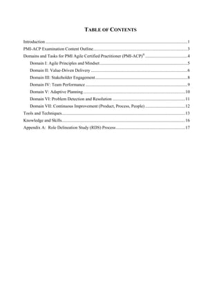 Agile certified exam outline | PDF