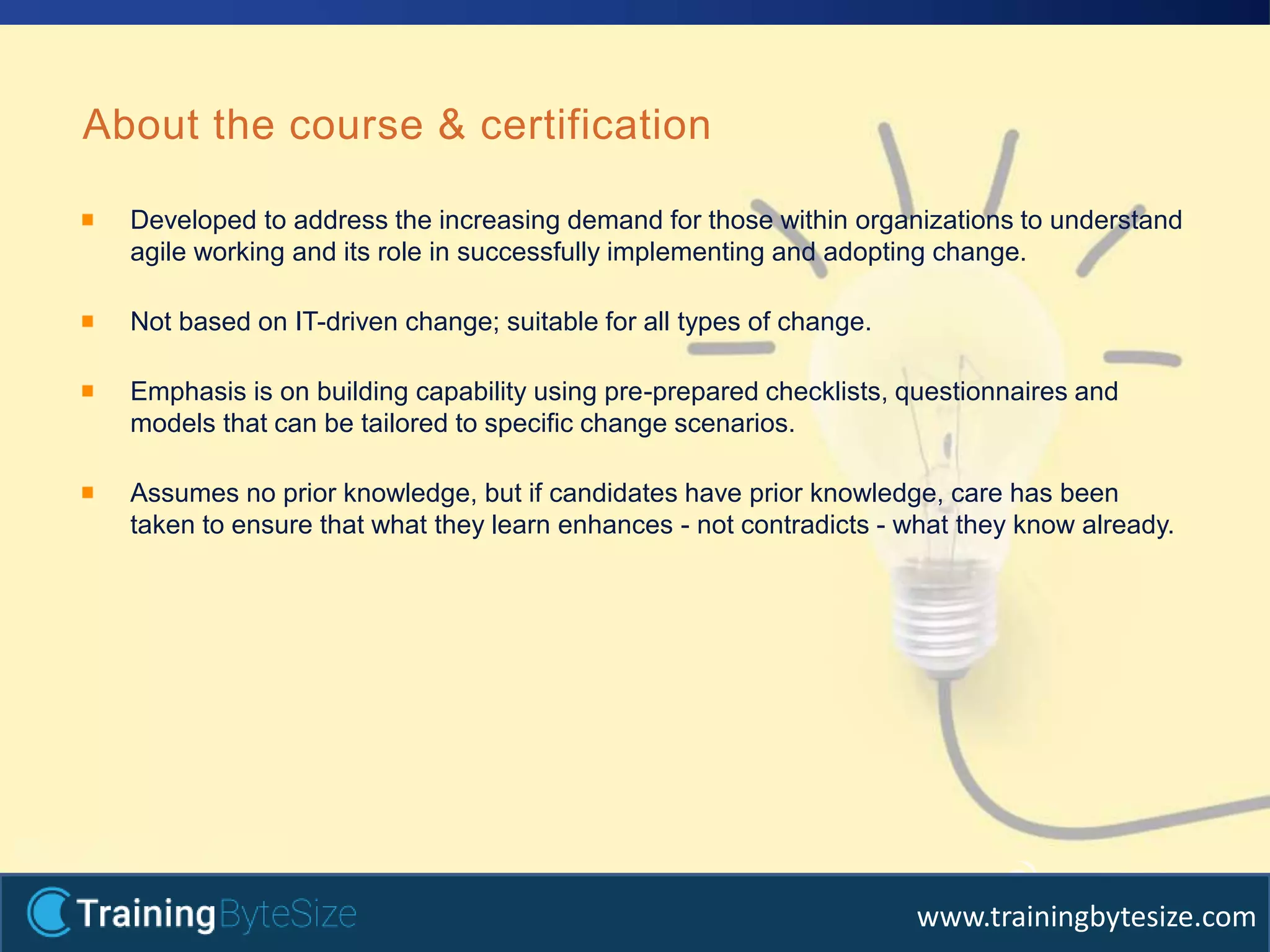 Introduction to Agile change agent | PPT