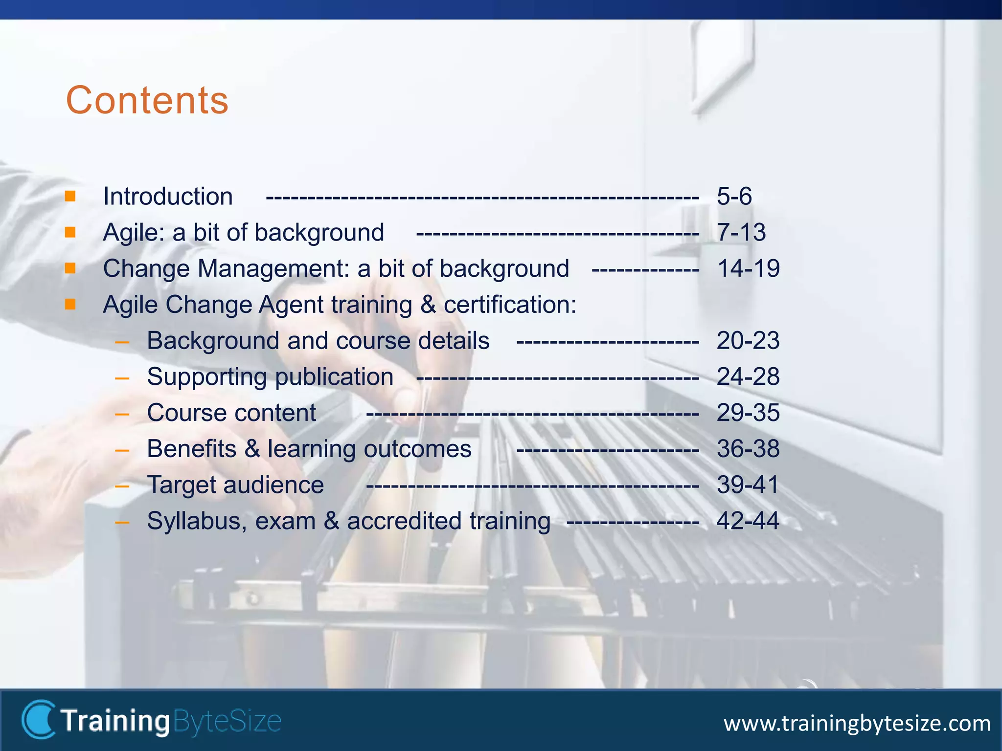 Introduction to Agile change agent | PPT