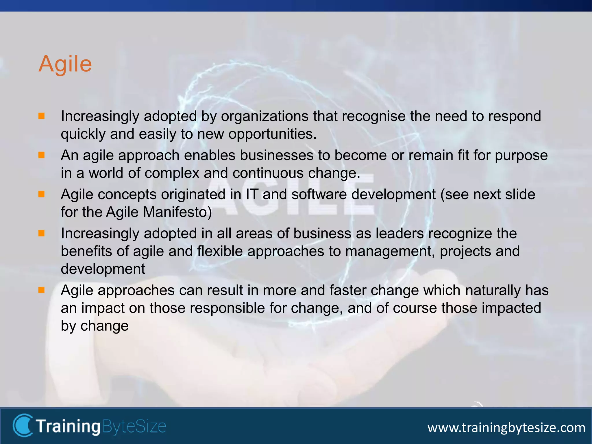 Introduction to Agile change agent | PPT