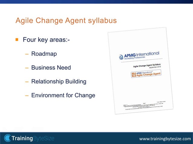Introduction to Agile change agent | PPT