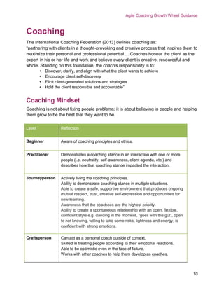 Agile coaching growth wheel guidance | PDF