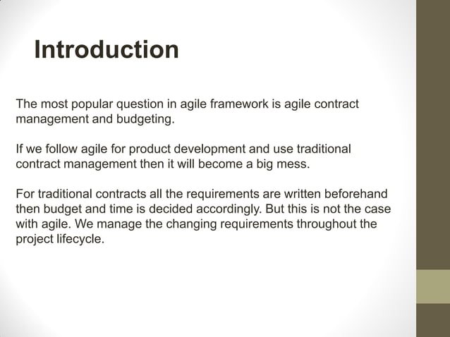 Agile contracts | PDF