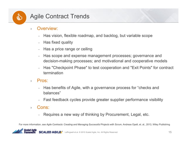 Agile Contracts By Drew Jemilo Agile2015 Ppt