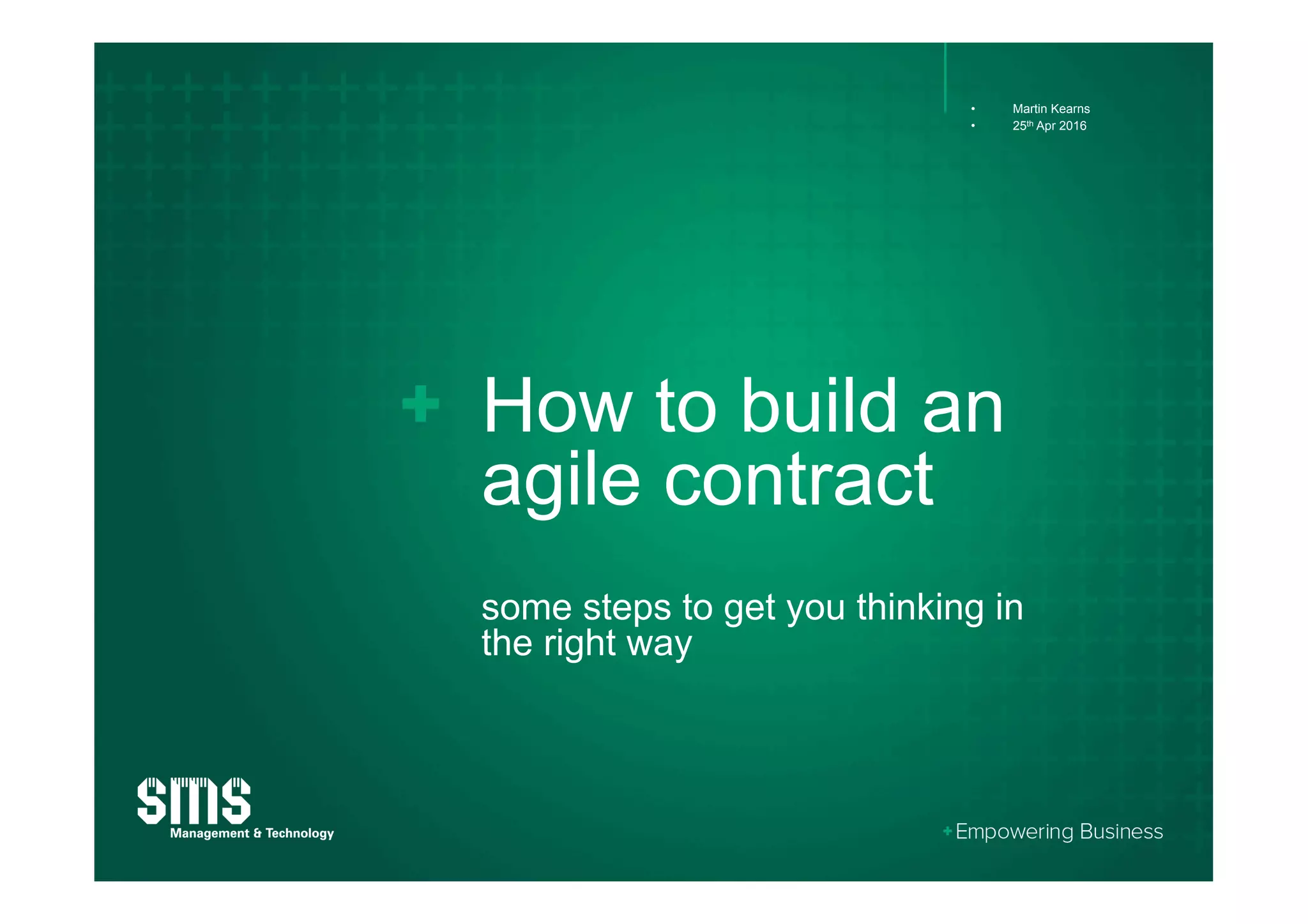 Agile Contracts Pdf