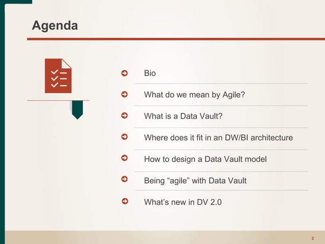 Agile Data Engineering - Intro to Data Vault Modeling (2016) | PPT