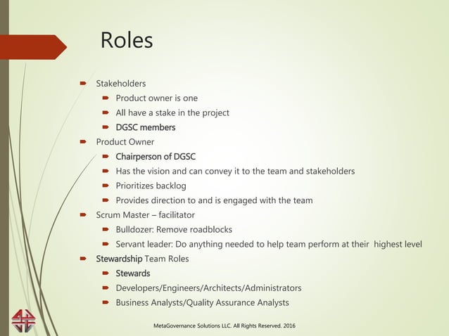 Agile Data Governance Tutorial | PPTX