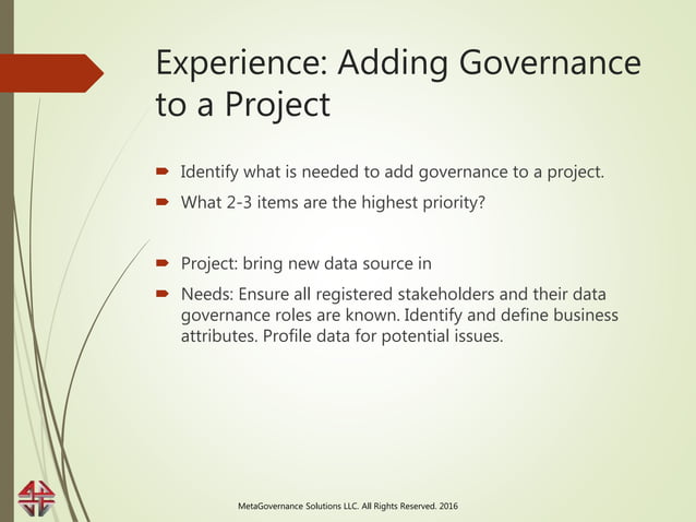 Agile Data Governance Tutorial | PPTX