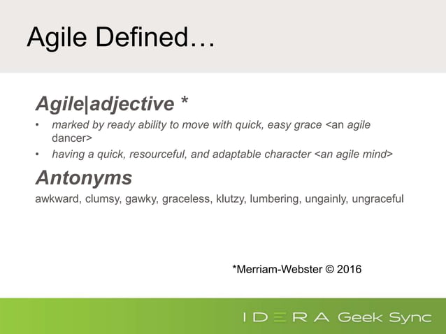 Geek Sync I Agile Data Management Vs Agile Data Modeling Ppt