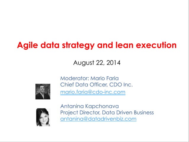 Agile Data Strategy and Lean Execution | PPT