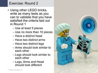 Approval Tests in Action: A LEGO Exercise and an Experience Report | PPT