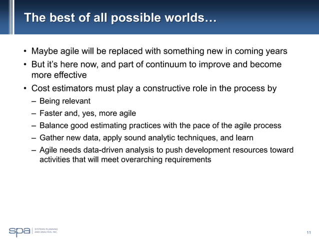 Agile Development And Agile Cost Estimation A Return To Basic