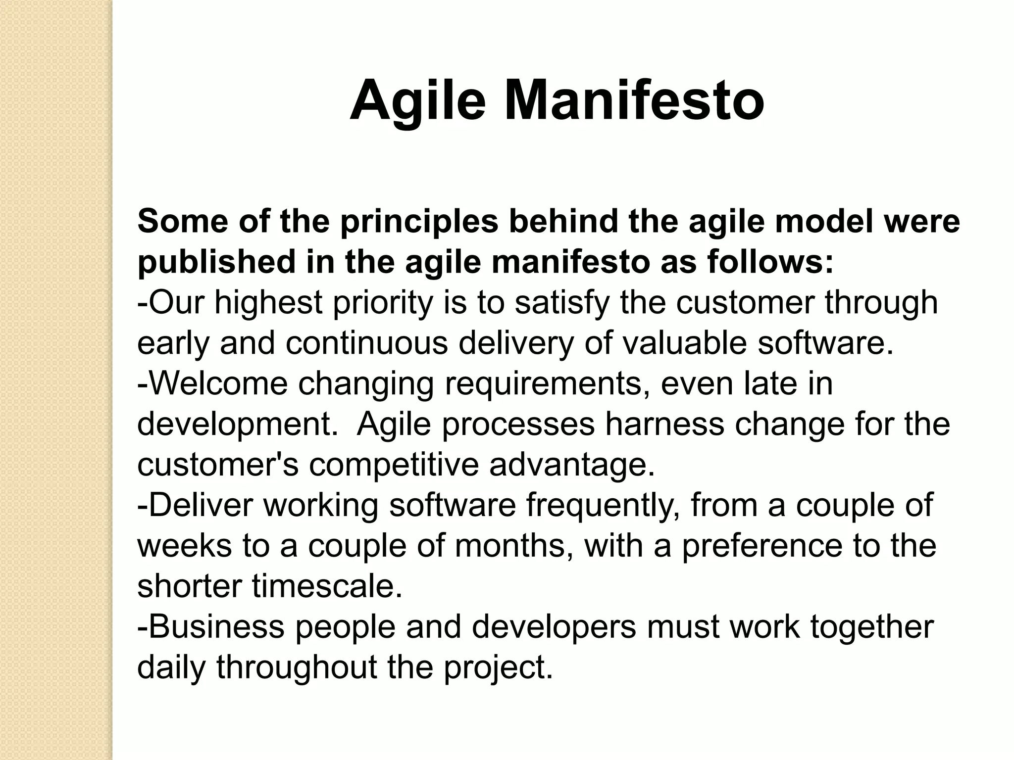 Agile Software Development Model | PPTX
