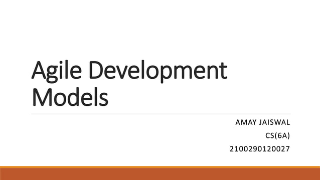 agile development models IN SOFTWARE ENGINEERING | PPTX | Web ...